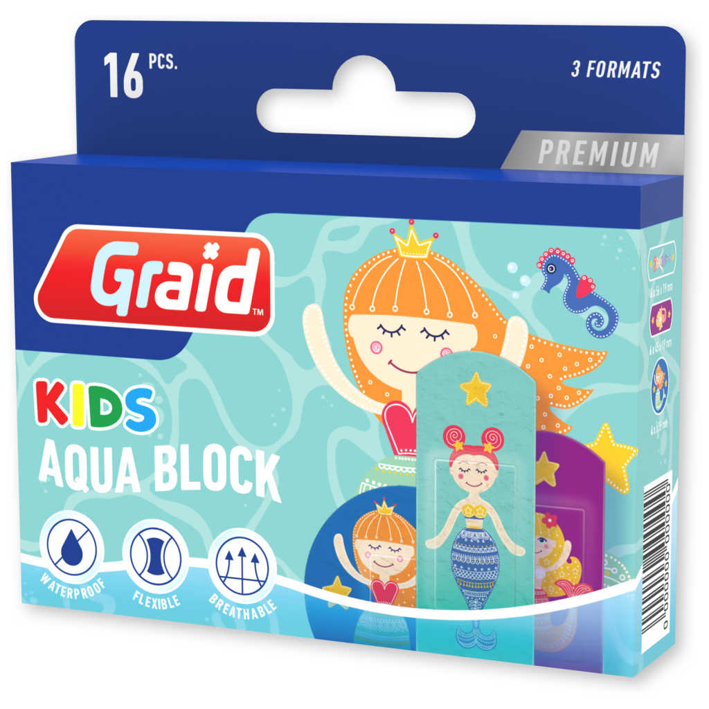 AQUA BLOCK KIDS PREMIUM PLASTER MERMAID - RFX CARE